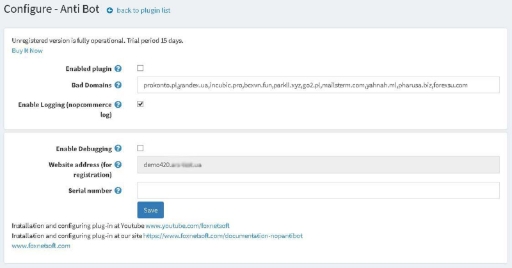 Anti Bot Protection. NopCommerce themes, templates, extensions, plugins
